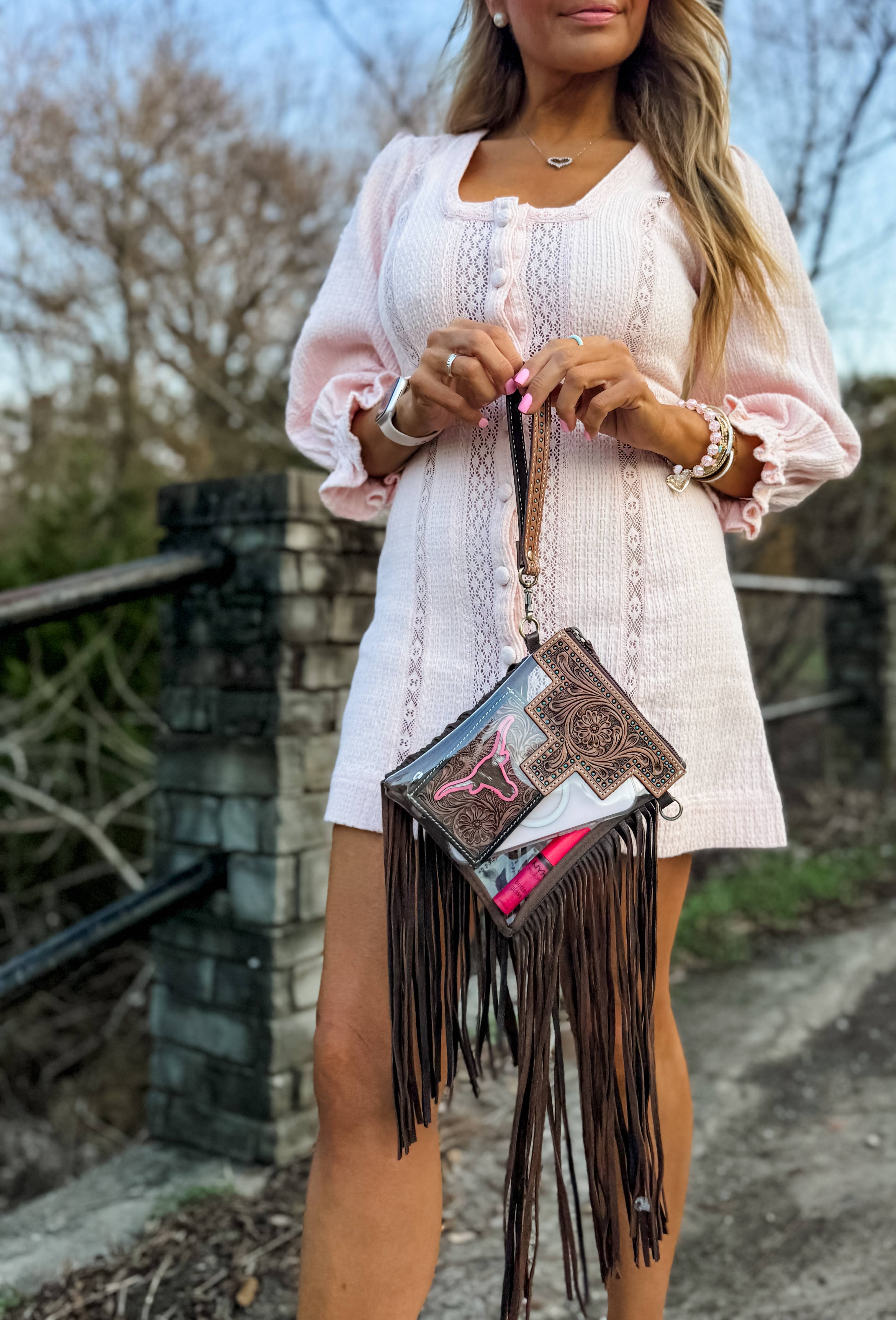 SHAYNE SMALL - Hand Tooled Clear Crossbody Concert bag – Ky’s Rusty Spur